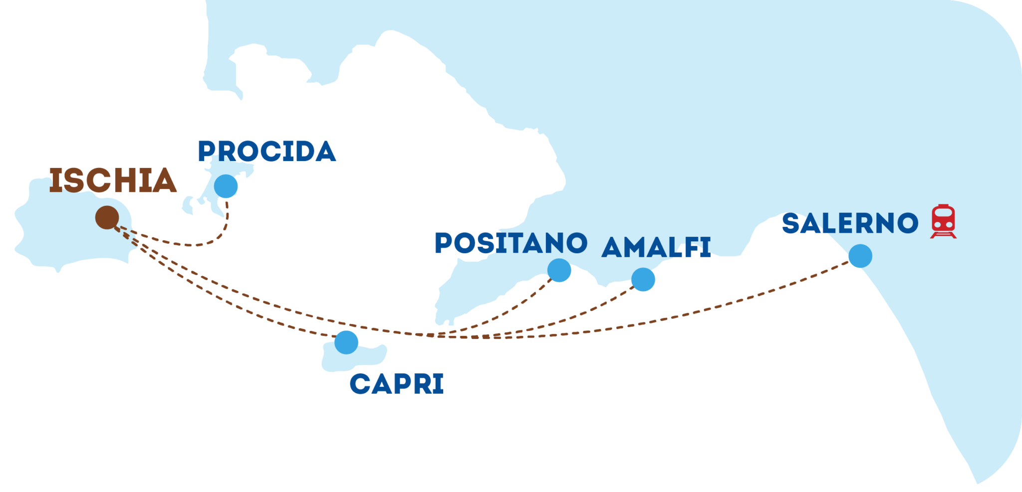 Aliscafi per Ischia da Salerno, Capri, Costiera Amalfitana: prenota ...